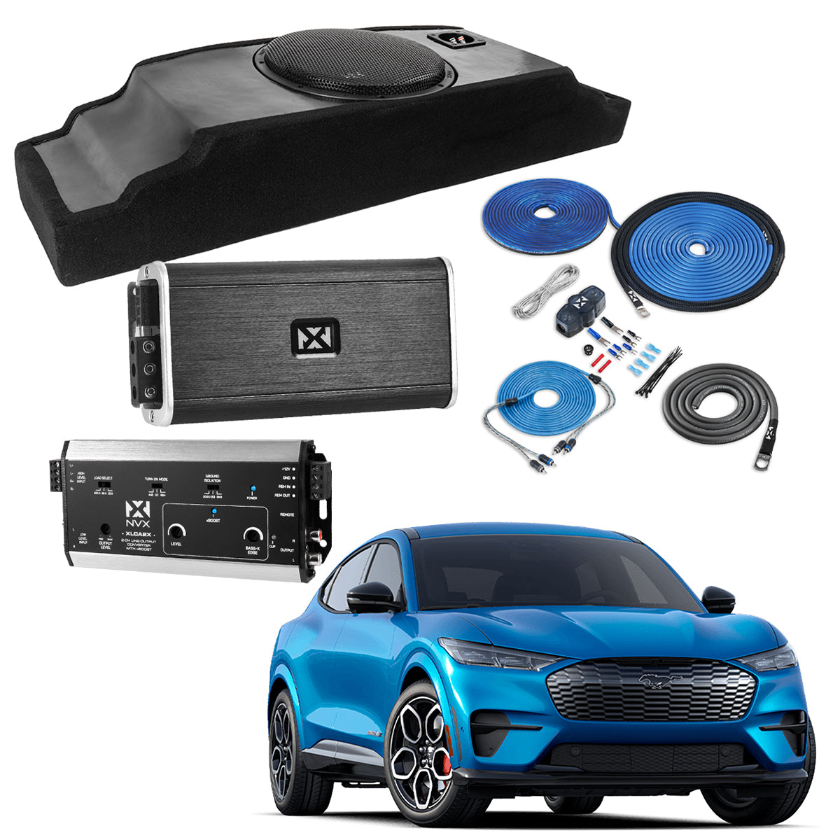 2021-up Ford Mustang Mach-E Bass Package - Includes 12" 400W RMS Subwo ...