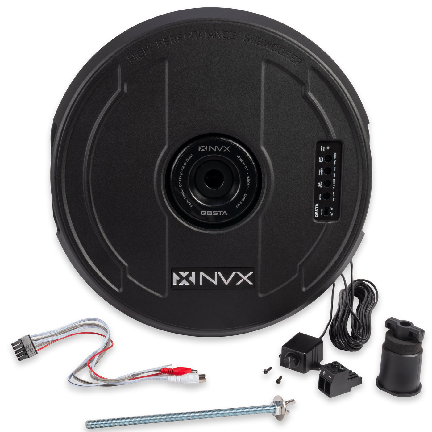 QBSTA 900W Peak (300W RMS) 11" Quick Bass Spare Tire Amplified Subwoof ...