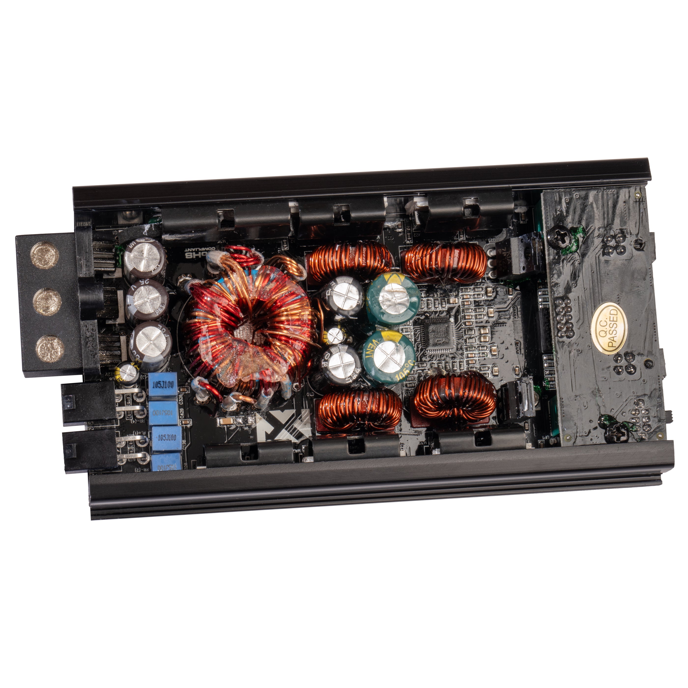 VADM4v2 500W RMS V-Series Micro Full-Range Class D 4-Channel Amplifier ...