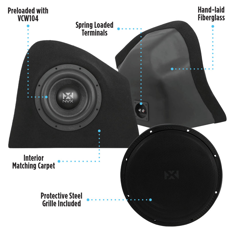 2006-2013 Lexus IS250/IS350/ISF - 800W RMS 10" Loaded Subwoofer Enclos ...