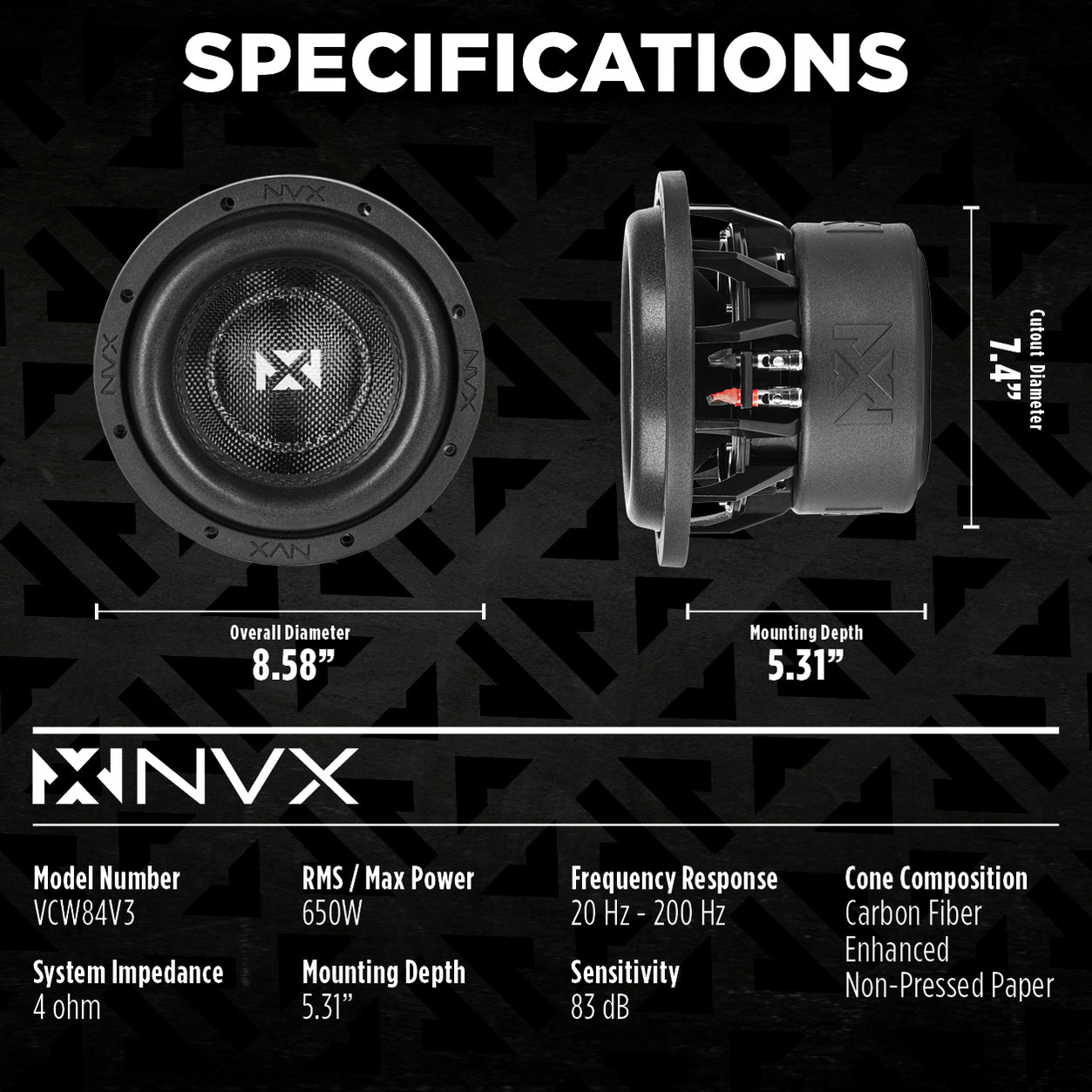 NVX Car Speakers, Subwoofers, Amplifiers and Installation Accessories